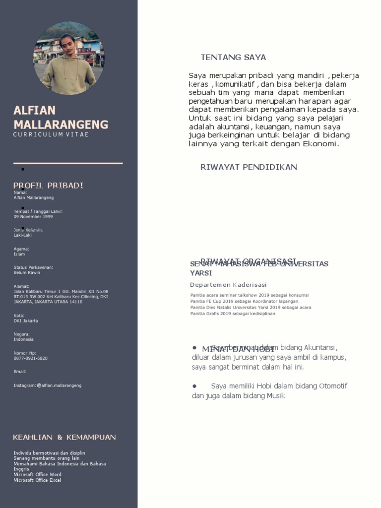 CV Alfian Mallarangeng | PDF