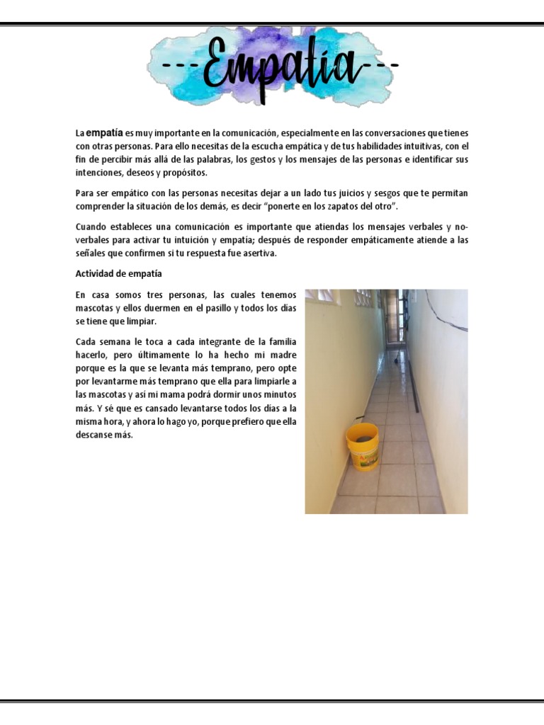 La Empatía Actividad | PDF