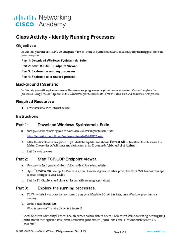 3.0.3 Class Activity - Identify Running Processes - Ikhsan Burhan Al Yaqin - 190924001 - 4IFP1 ...