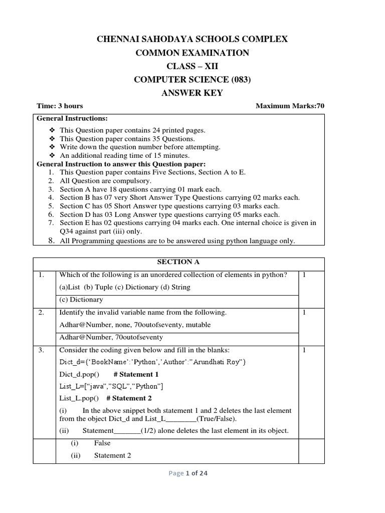 Cssc-2022-Class Xii-Csc-Ms | PDF | Parameter (Computer Programming) | Software Engineering