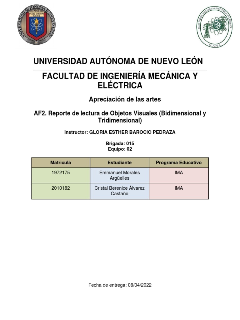 AF2 Lectura Vistual Equipo 2 PDF | PDF | Escultura | Museo