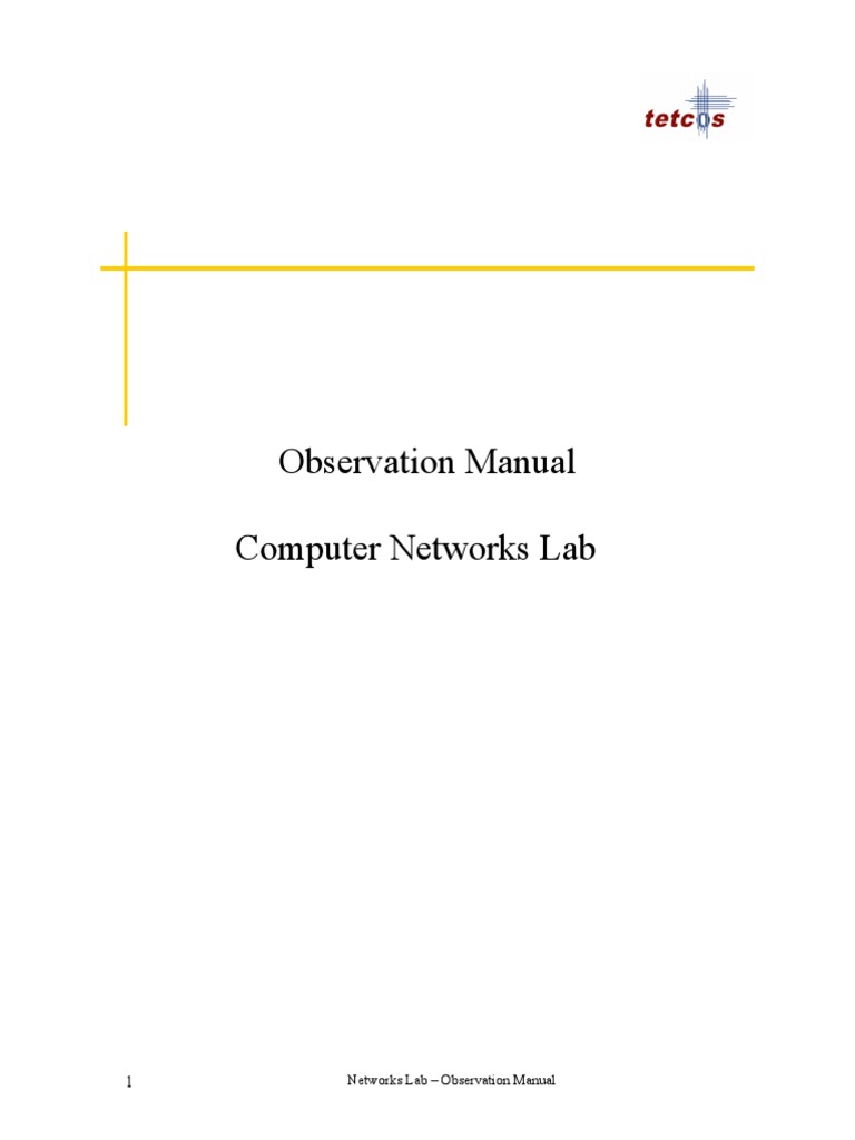 Observation Manual | PDF | Ethernet | Network Topology