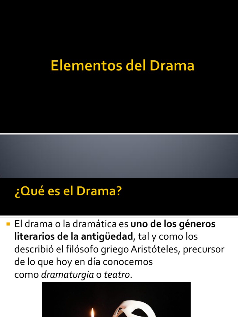 Origen y elementos del drama | PDF | Narración | Teatro