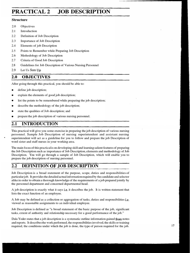 Job Description | PDF