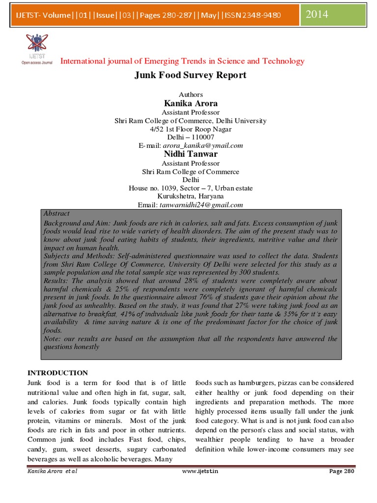 Junk Food | PDF | Junk Food | Determinants Of Health