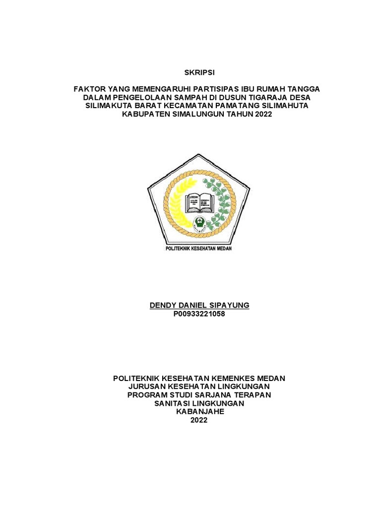 Skripsi Dendy Daniel Sipayung | PDF | Sains & Matematika | Kesehatan ...