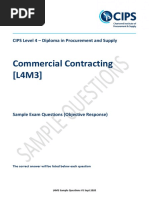 L4M6 CIPS Sample Exam Questions | PDF | Procurement | Supply Chain