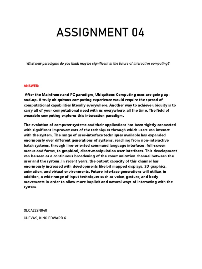 Assignment 04 | PDF