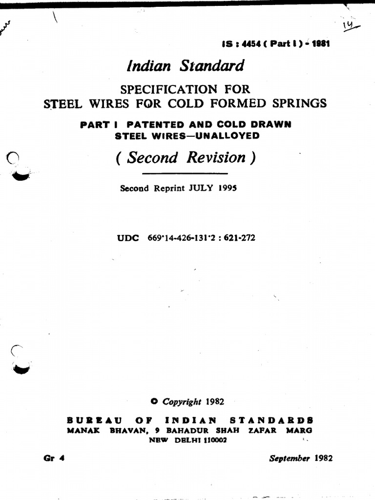 Is 4454 Part-1 | PDF