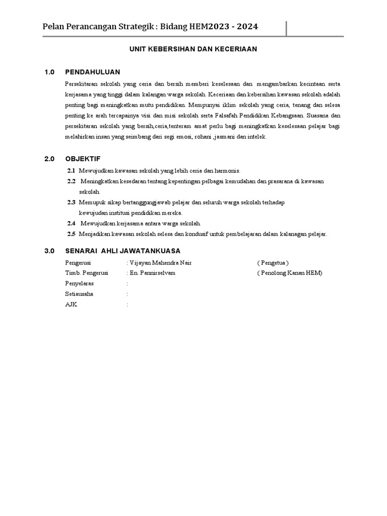 Contoh Unit - Kebersihan - Dan - Keceriaan | PDF