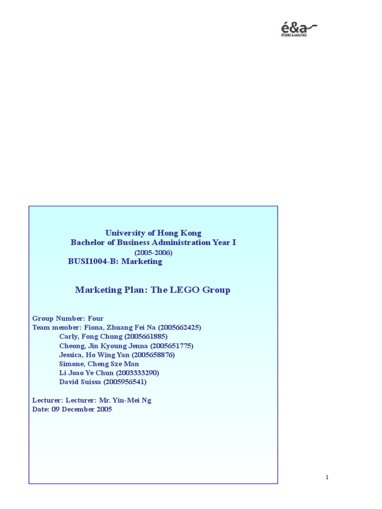 Lego Case Study | PDF | Pricing | Toys