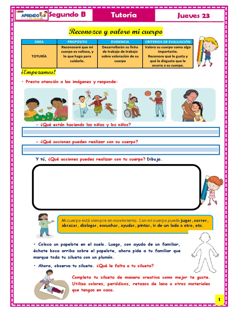 Valoro y cuido mi cuerpo infantil | PDF