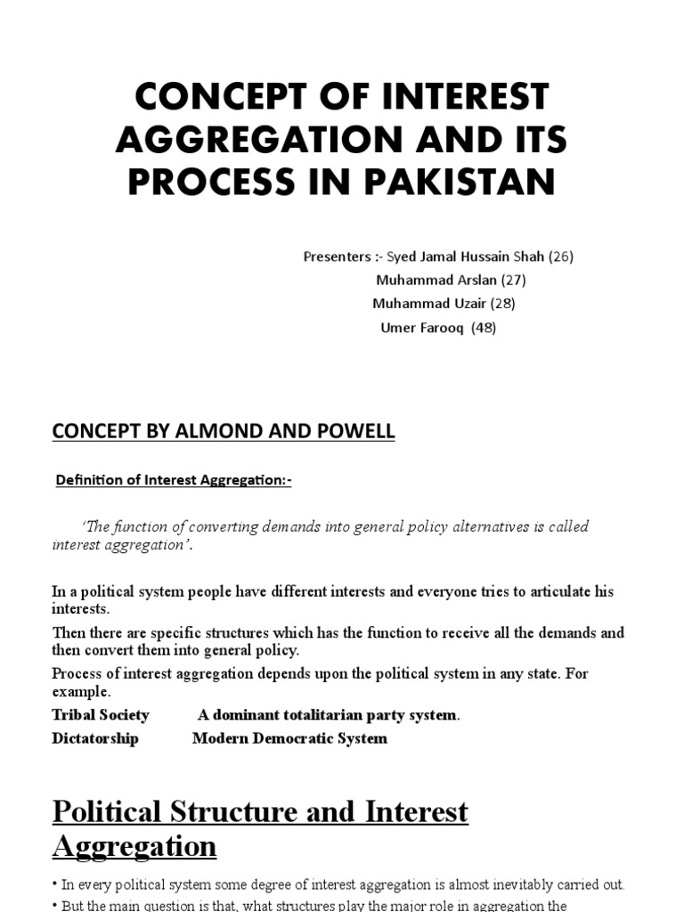 Interest Aggregation in Pakistan | PDF | Federally Administered Tribal ...