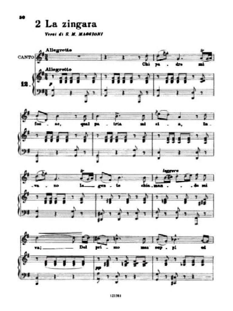 La Zingara - G.Verdi | PDF