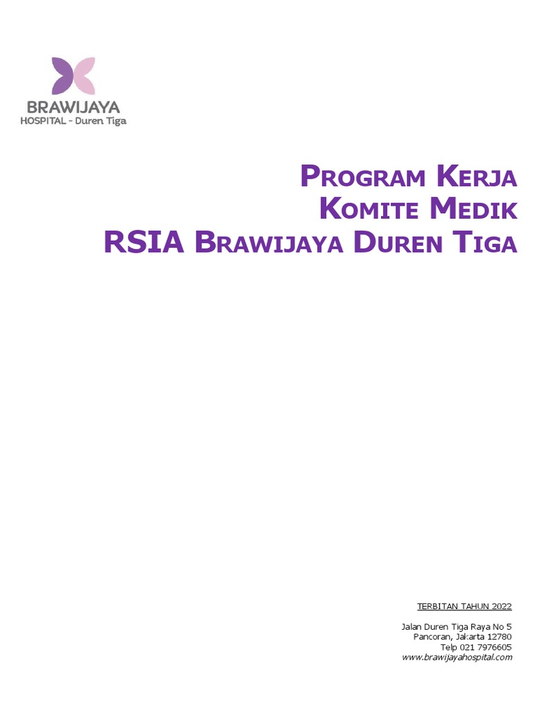 Program Kerja Komite Medik Rsia BDT 22 | PDF