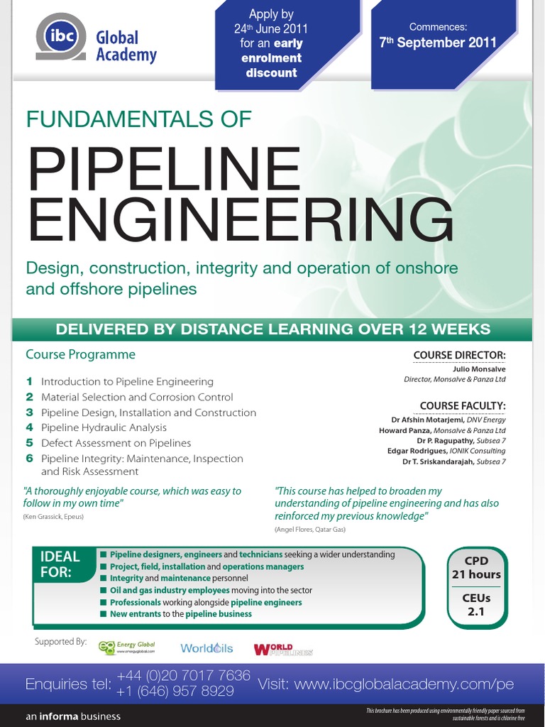 Pipeline Engineering for Professionals | PDF | Pipeline Transport ...