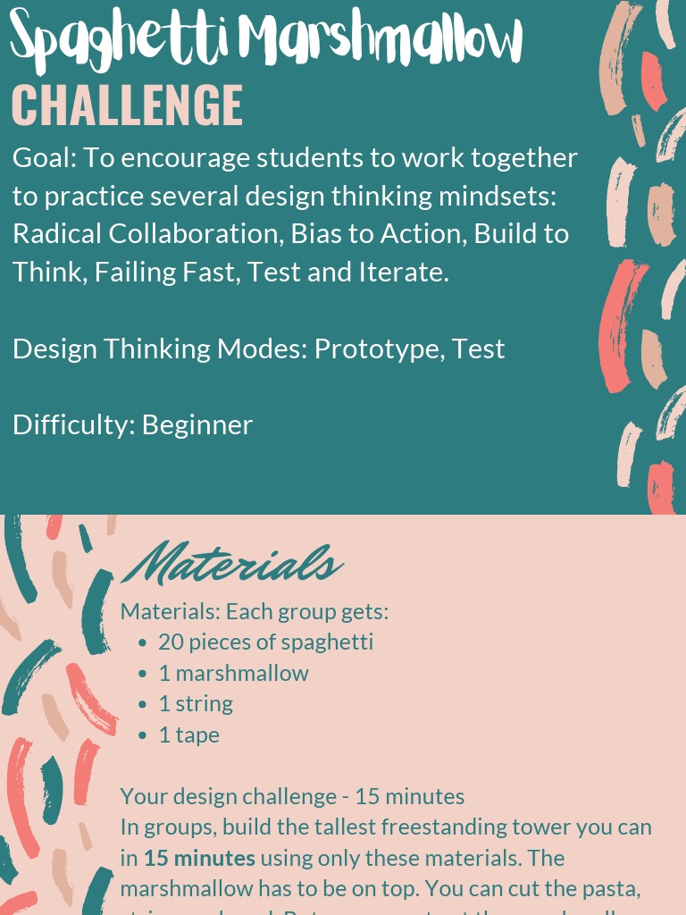 Activity 5 - Marshmallow Challenge | PDF | Self-Improvement
