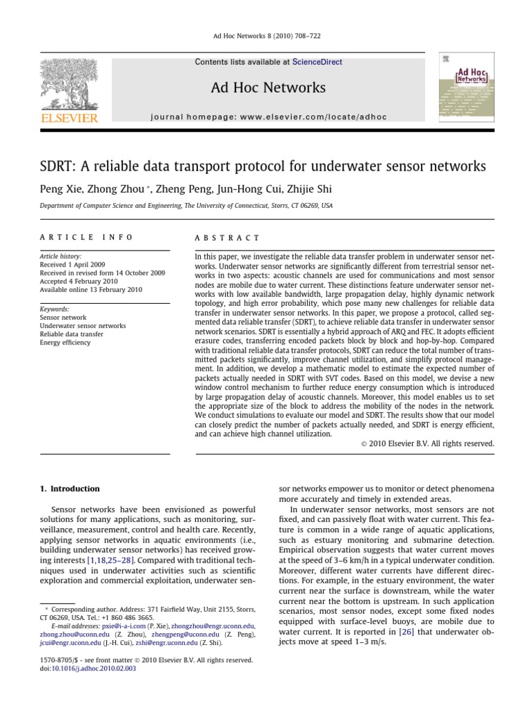 04-3 SDRT A Reliable Data Transport Protocol For Underwater Sensor ...