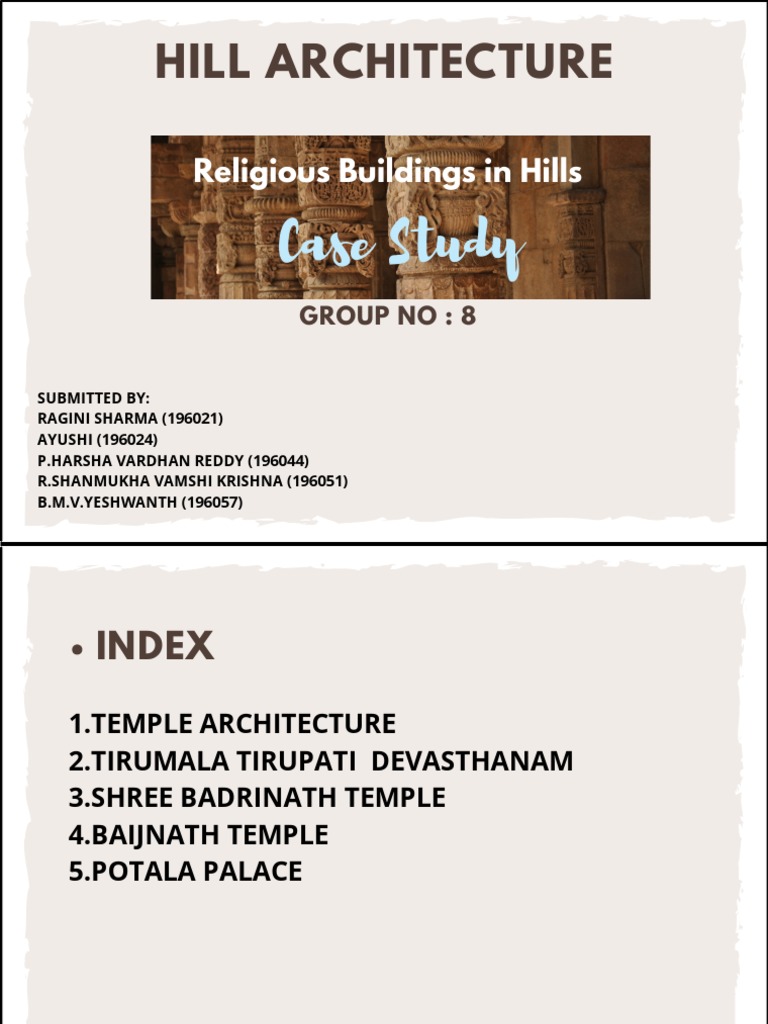Hill Architecture Case Study (Religious Buildings in Hills) | PDF ...