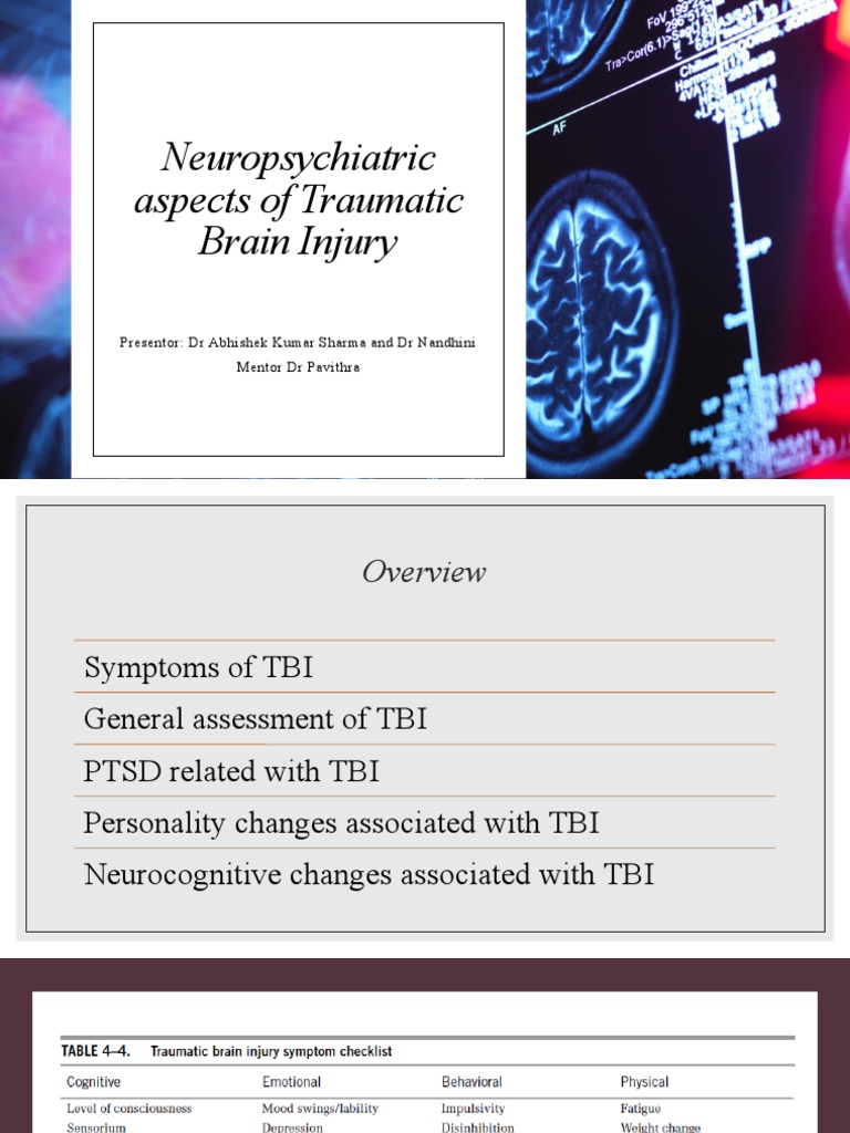 PTSD and TBI: Neuropsychiatric Insights | PDF | Traumatic Brain Injury ...