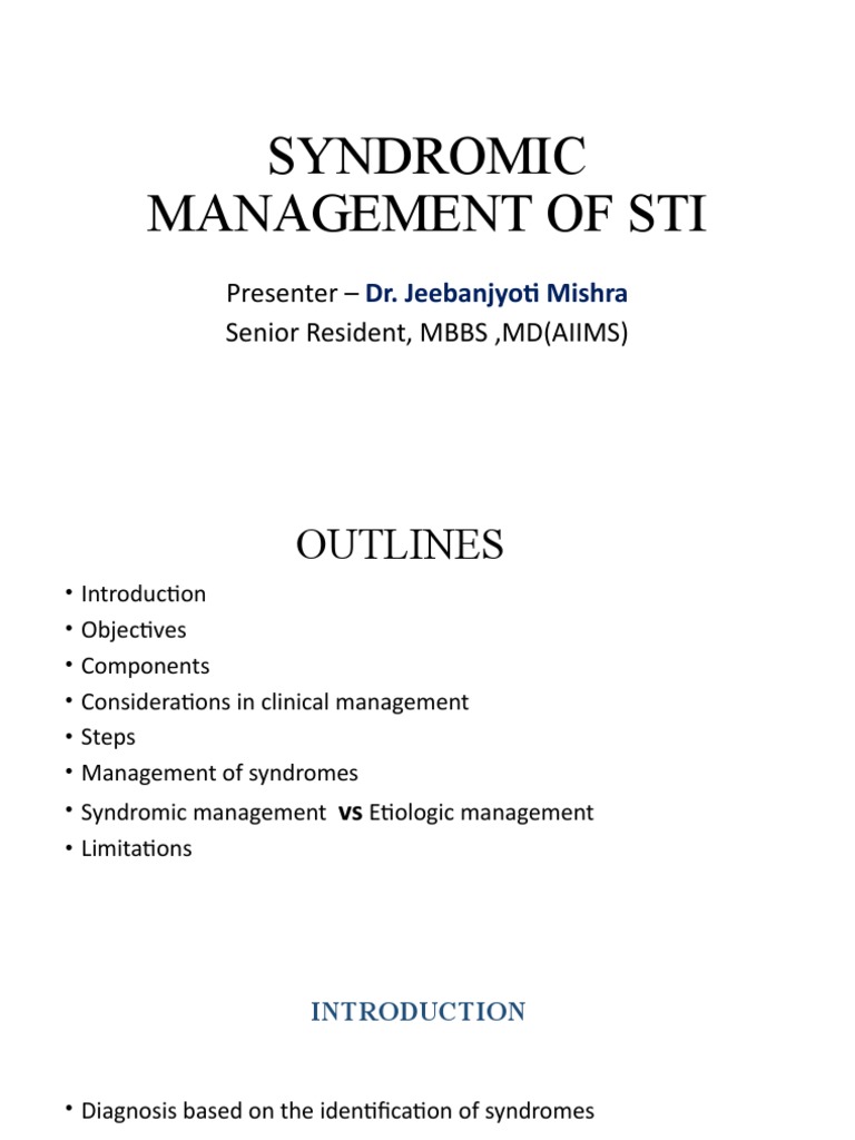Syndromic Management of Sti | PDF | Sexually Transmitted Infection ...