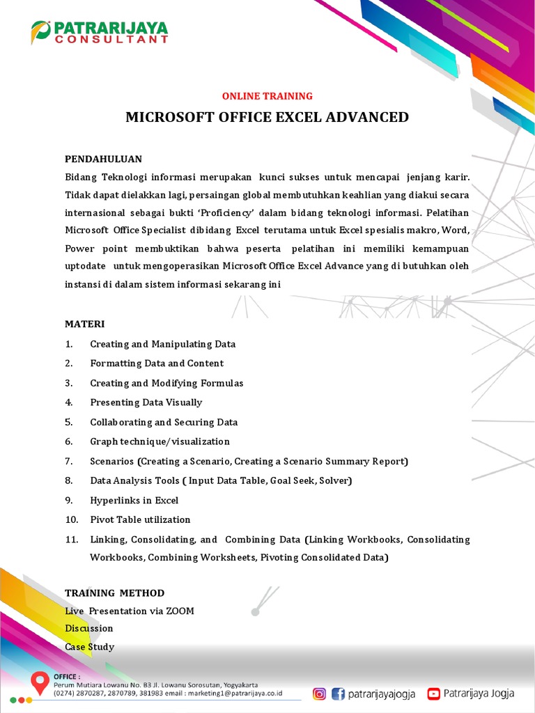 Microsoft Office Excel Advanced | PDF