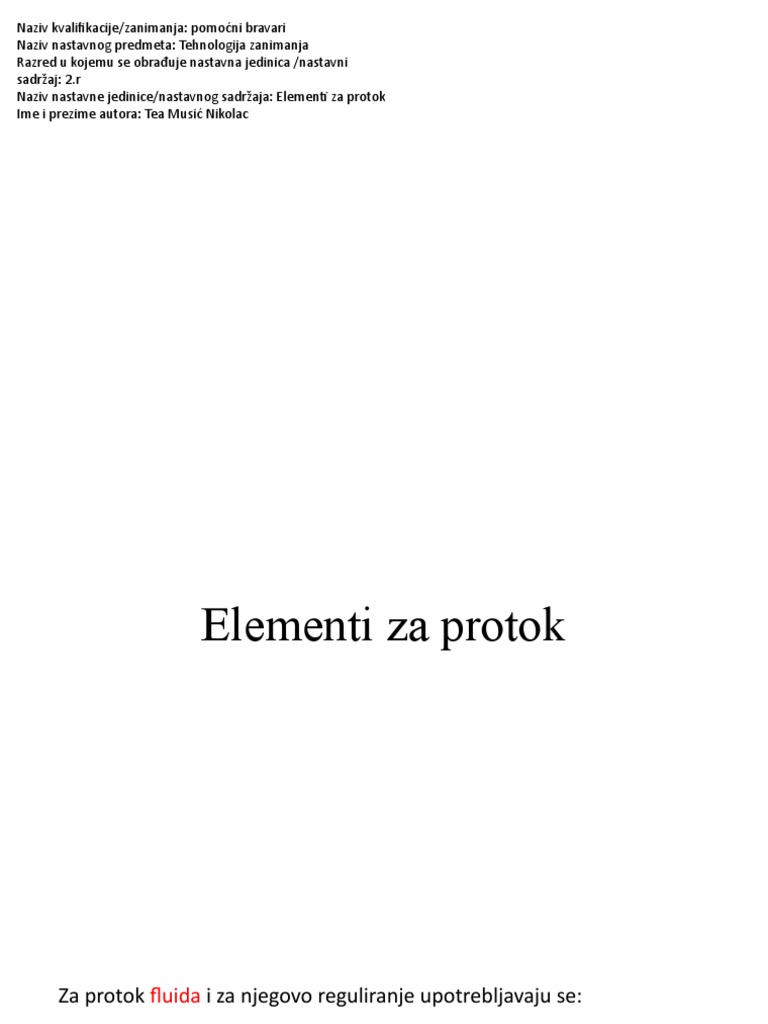 TES Elementi Za Protok Cijevi (4) | PDF