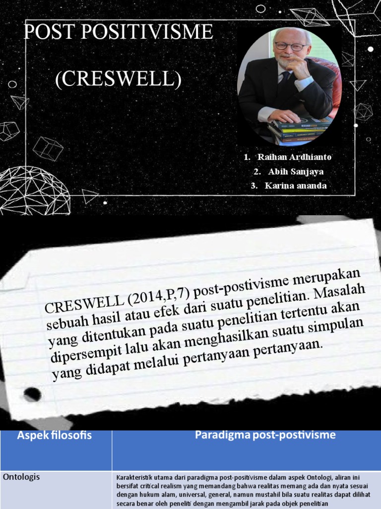 6 Paradigma Post-Positivisme (Creswell) | PDF