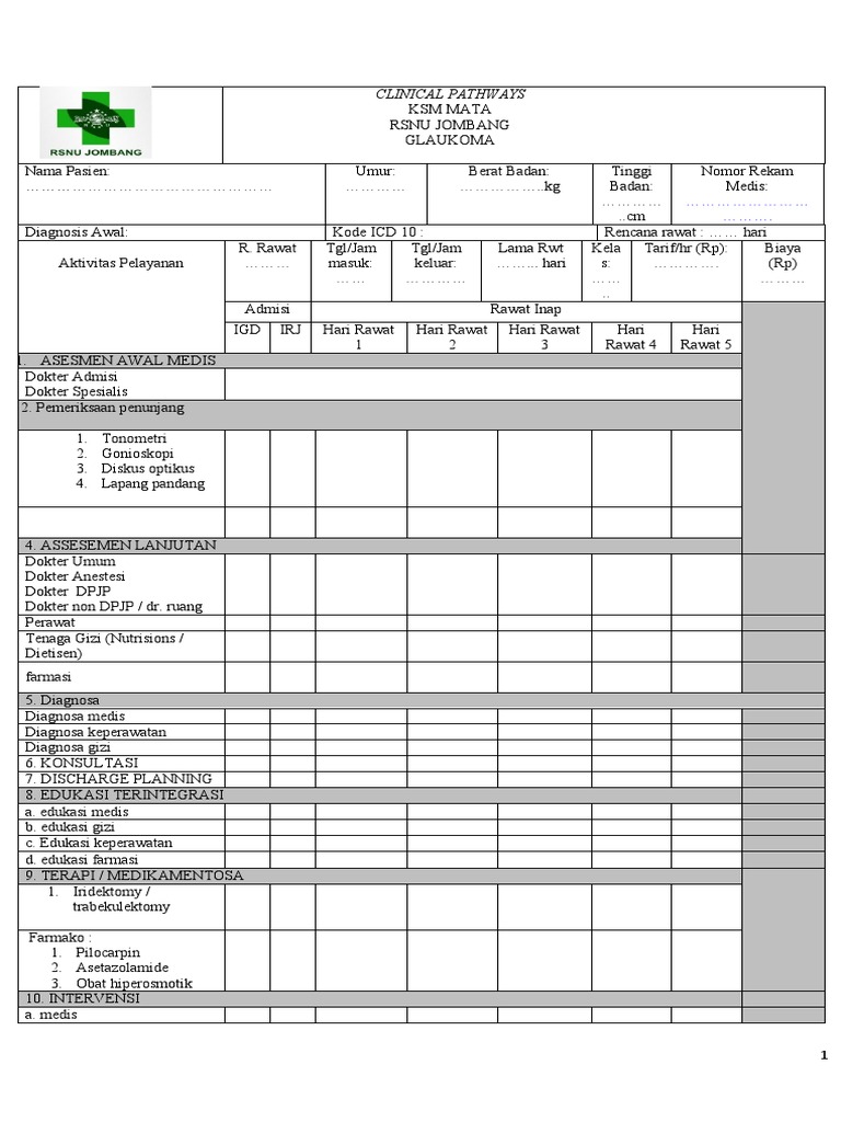 Glaukoma Clinical Pathways | PDF