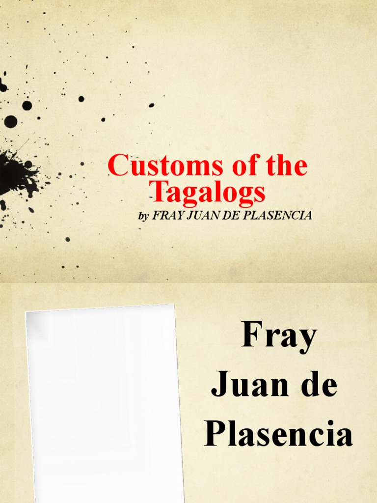 Customs of The Tagalogs For The Students | PDF | Philippines