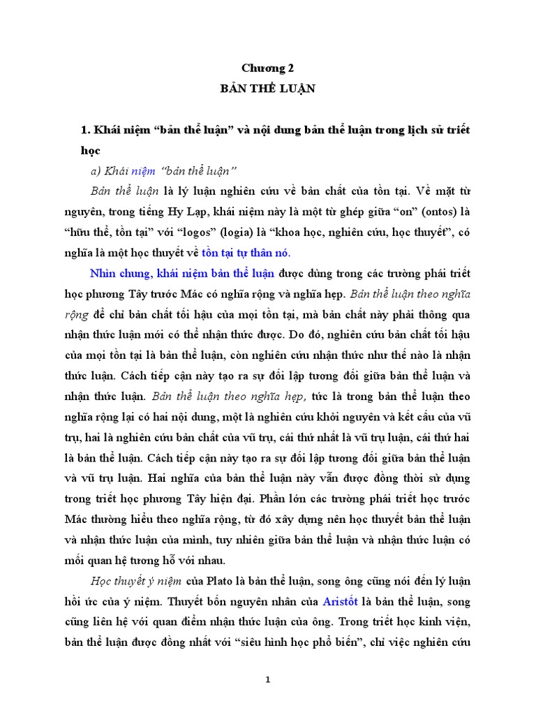 Bai Giang Triet CH - Chuong 2 | PDF