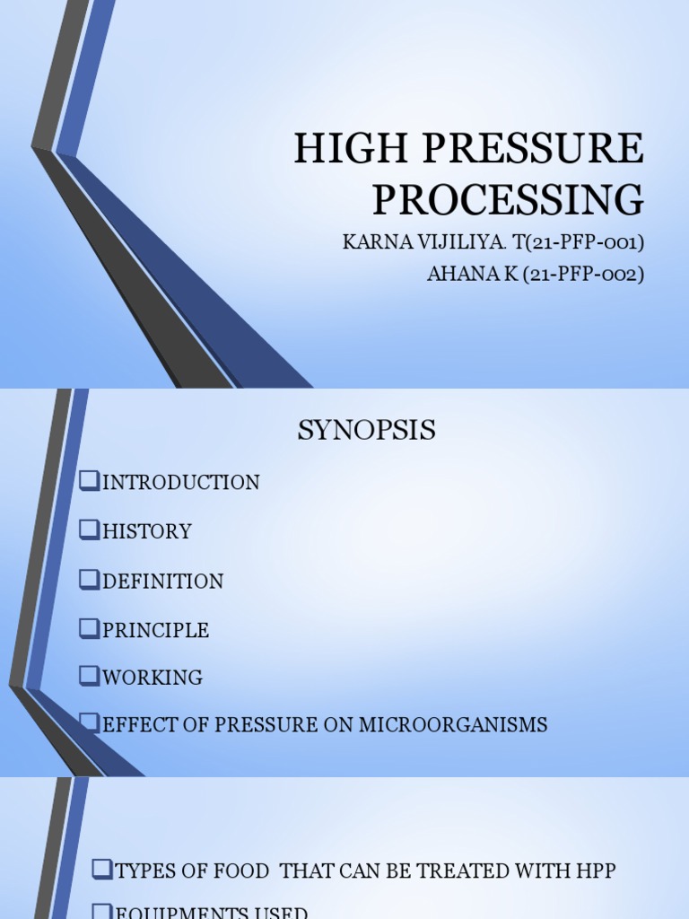 High Pressure Processing | PDF | Food Science | Food And Drink