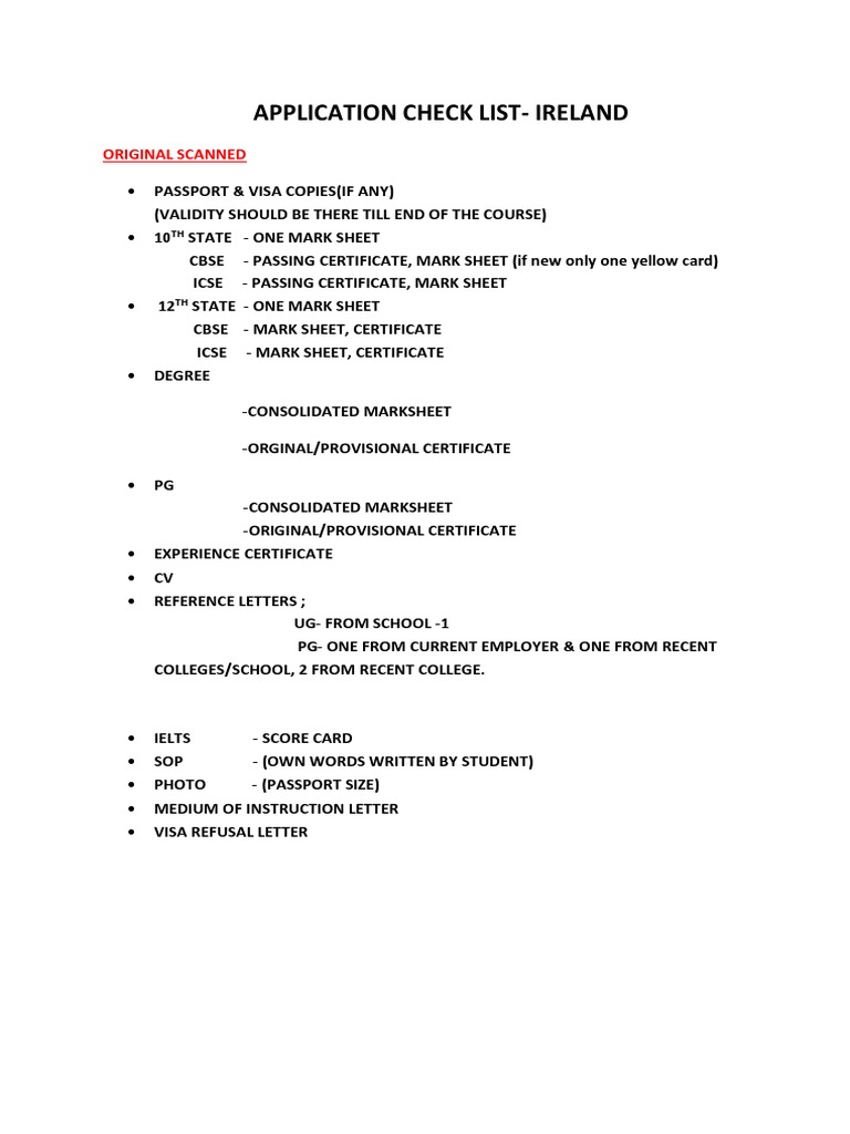 Ireland Study Application Guide | PDF | Career & Growth