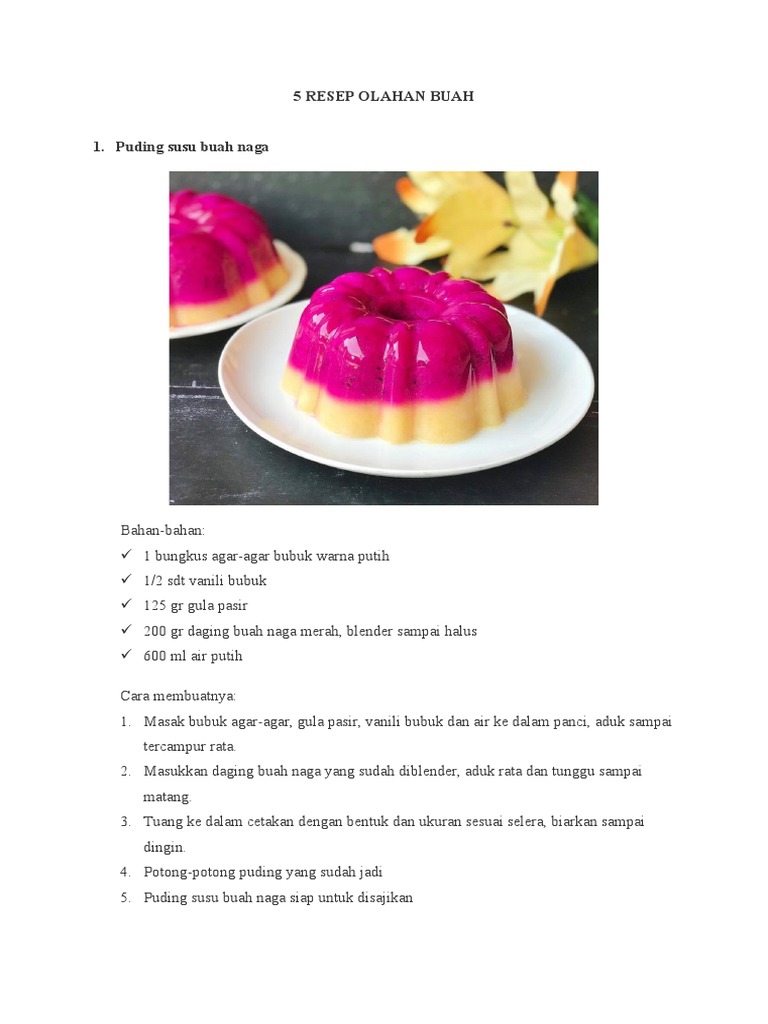 Resep Olahan Buah Segar | PDF