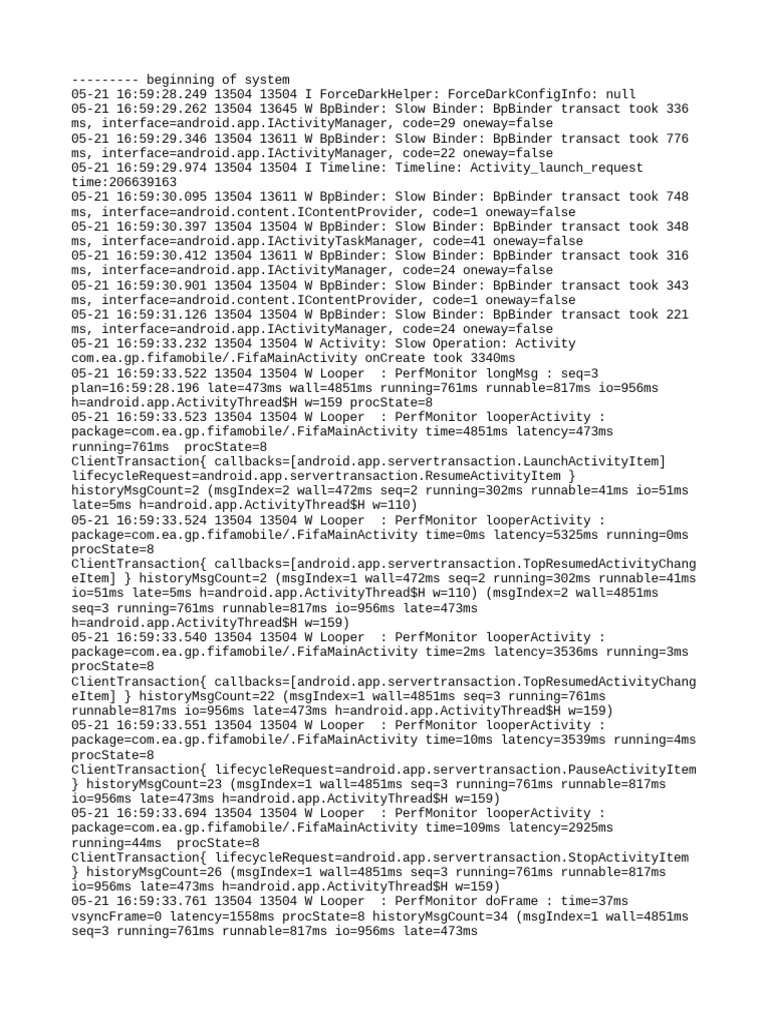 Android Performance Logs | PDF | System Software | Software