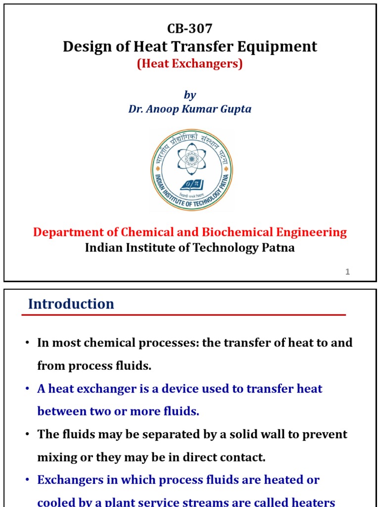 Heat Exchanger Design - Part 1 | PDF | Heat Exchanger | Heat Transfer