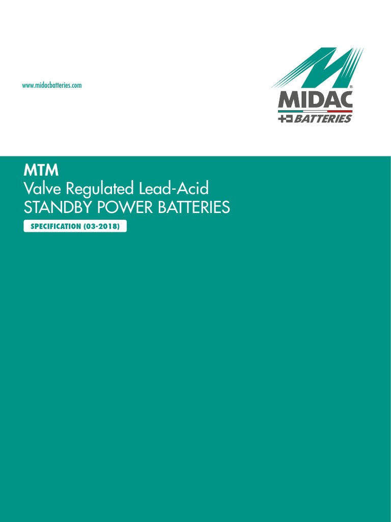 Midac-MTM 03-2018-Spe | PDF | Energy Storage | Electrical Engineering