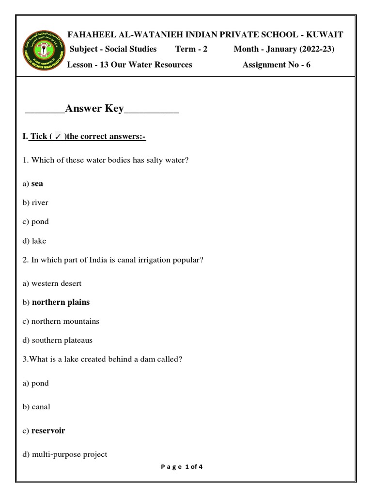 Water Resources Study Guide | PDF | Irrigation | Water