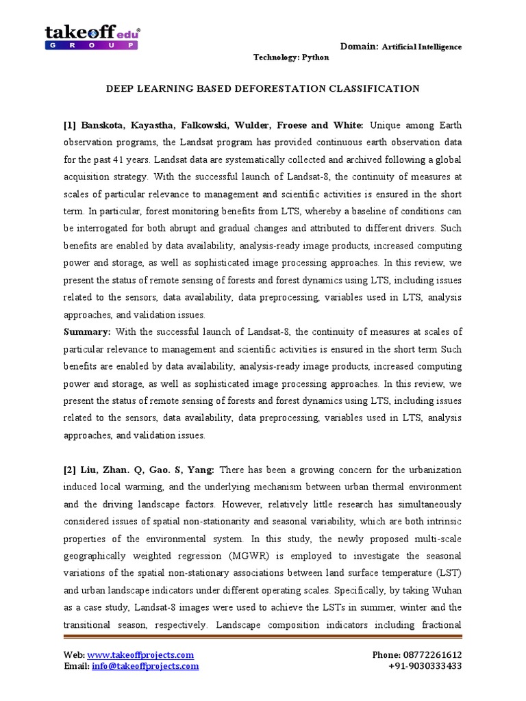 Deep Learning Based Deforestation Classification Pdf Statistical Classification Lidar
