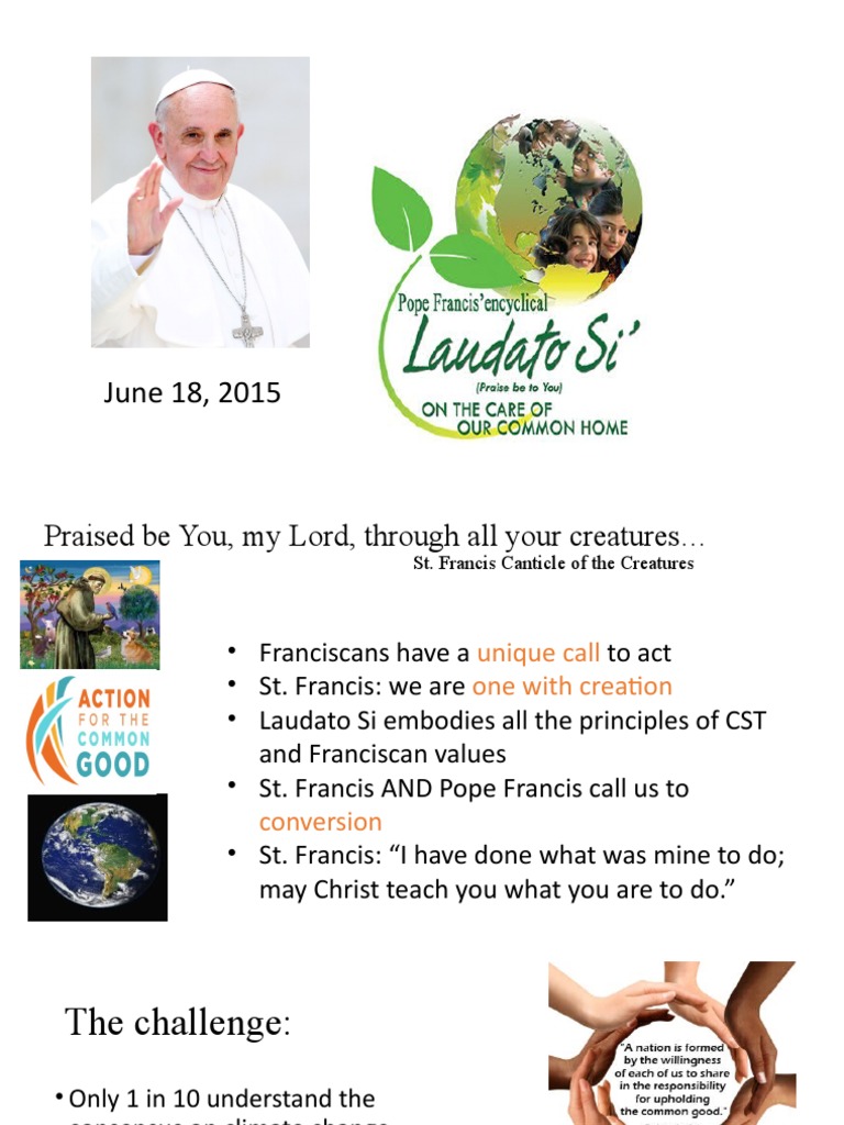 Laudato Si PowerPoint | PDF | Francis Of Assisi | Prayer