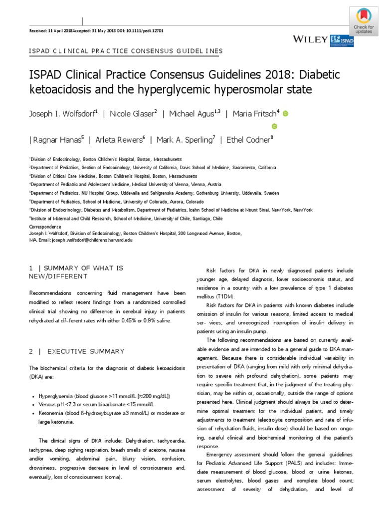 2018 Ispad | PDF | Hyperglycemia | Medical Specialties