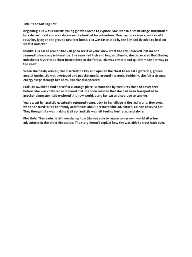 The Missing Key | PDF