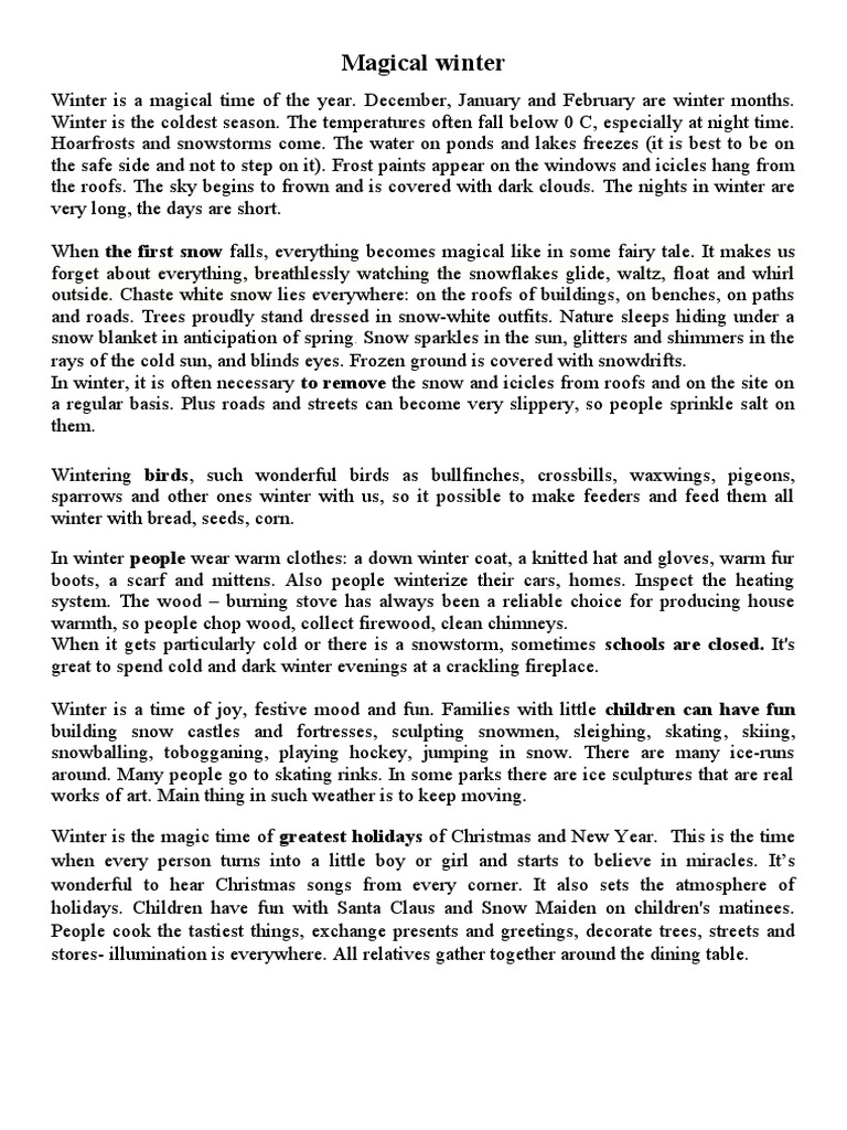 Magical Winter-1 | PDF | Snow | Frost