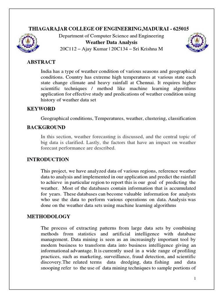 Weather Data Analysis | Download Free PDF | Data Mining | Data