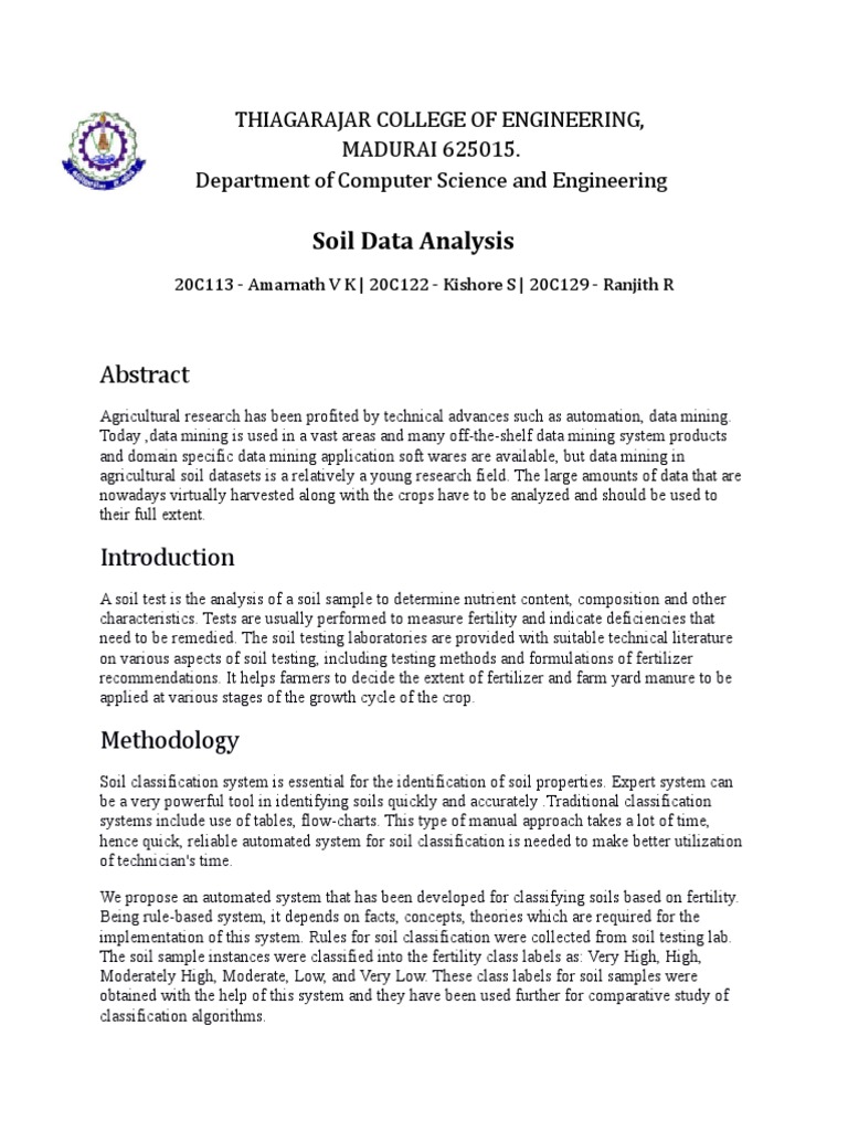 Soil Data Analysis | PDF | Statistical Classification | Regression Analysis