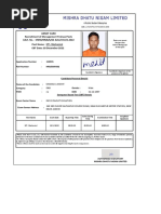 Admit Card Format | PDF | Identity Document | Government Information