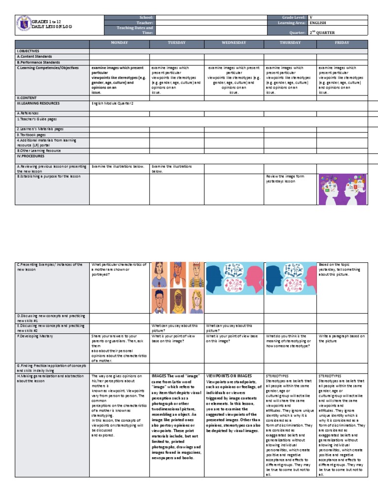 Examining Stereotypes and Viewpoints Through Images | PDF | Stereotypes | Learning