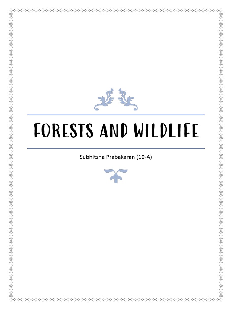 Forests And Wildlife Pdf