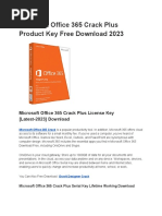 Microsoft Office 365 Pro Plus Product Key | PDF | Computers