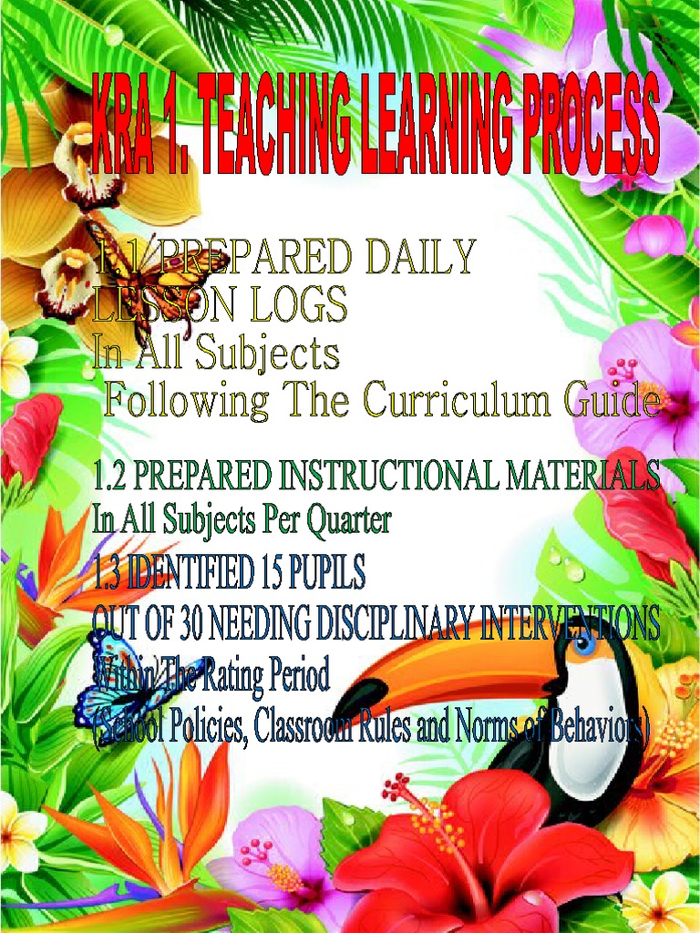Kra 1. Teaching Learning Process | PDF